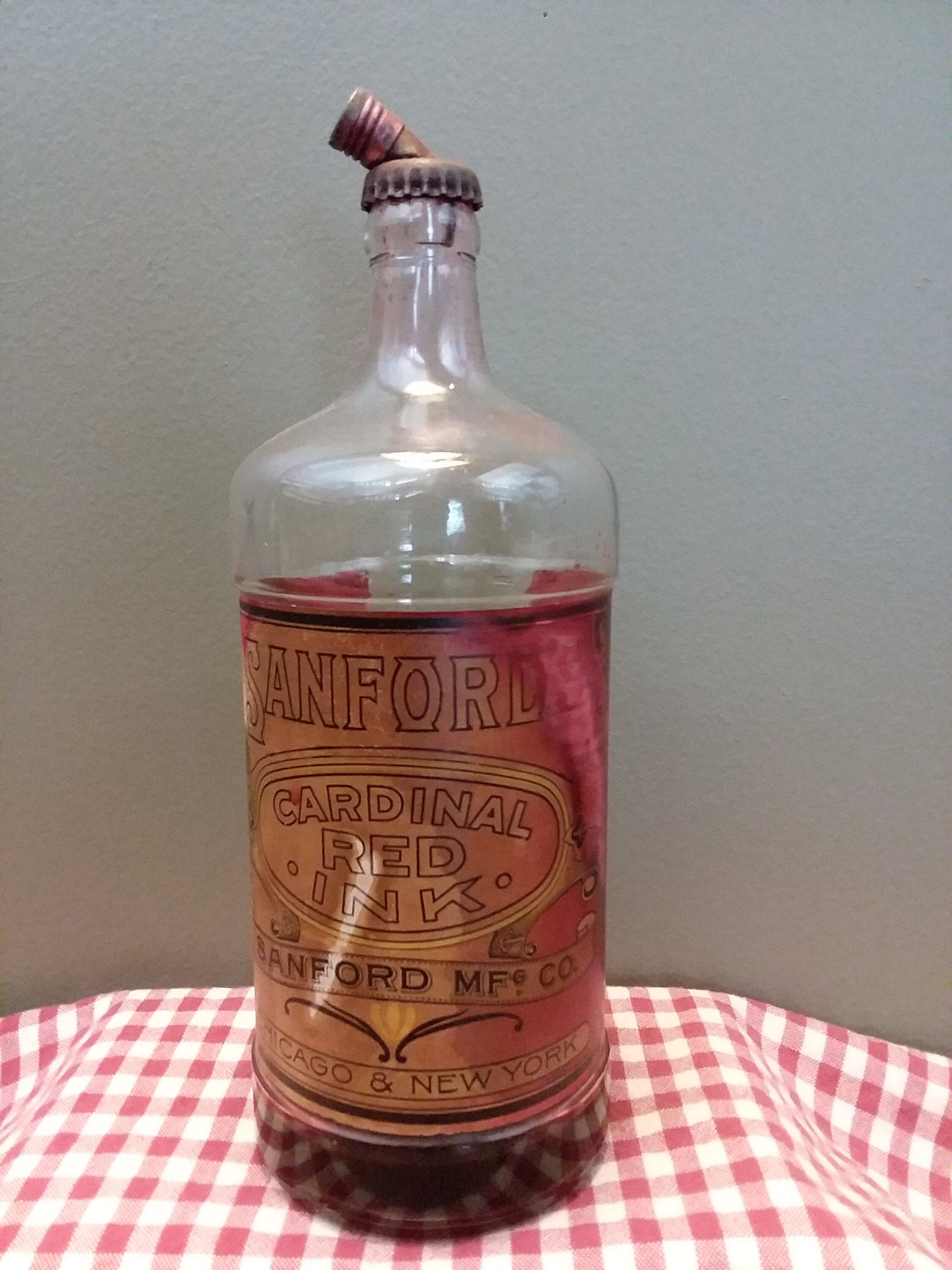 Antique Sanfords Paper Labeled Master Ink Bottle - Etsy