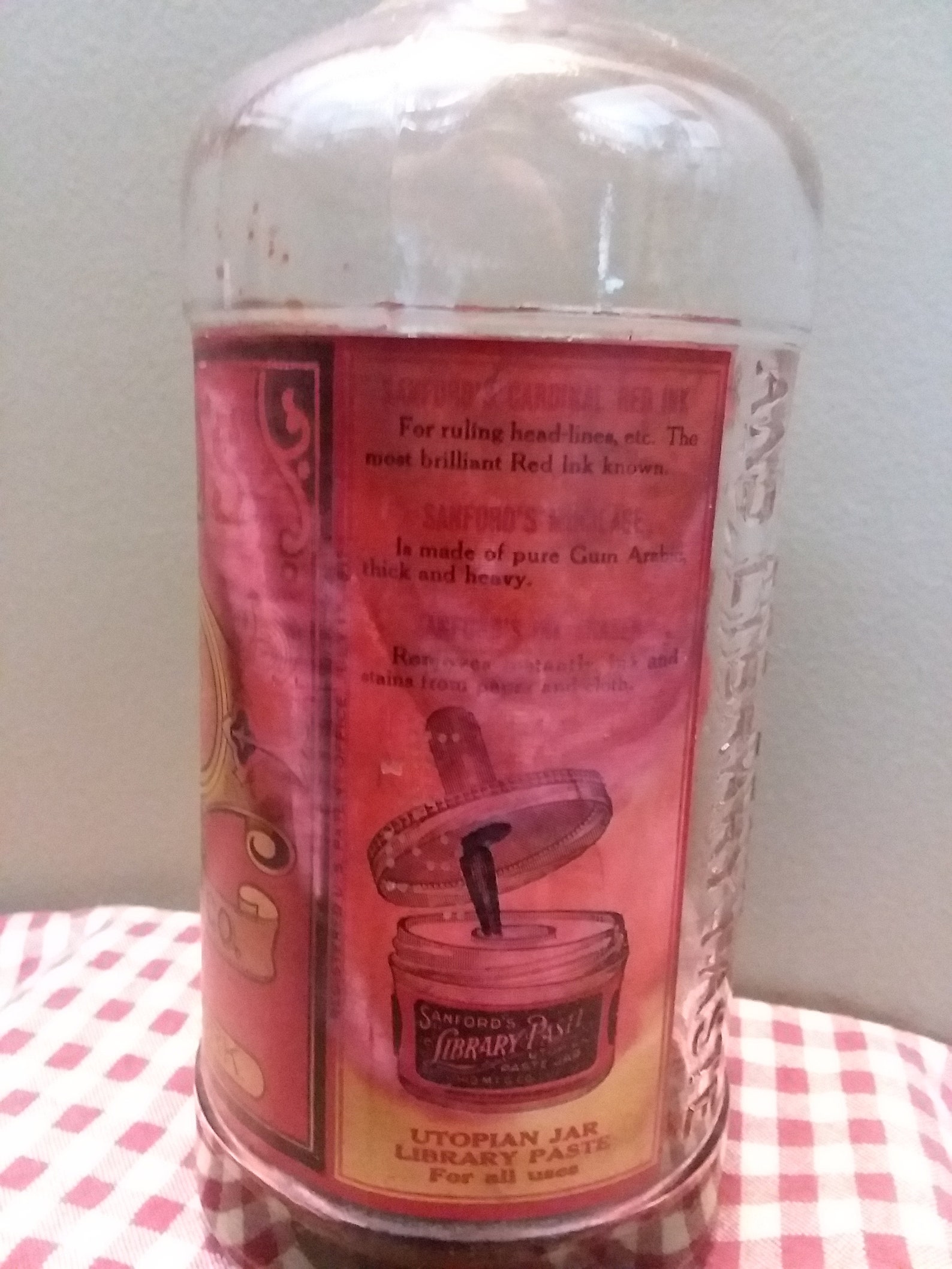 Antique Sanfords Paper Labeled Master Ink Bottle | Etsy