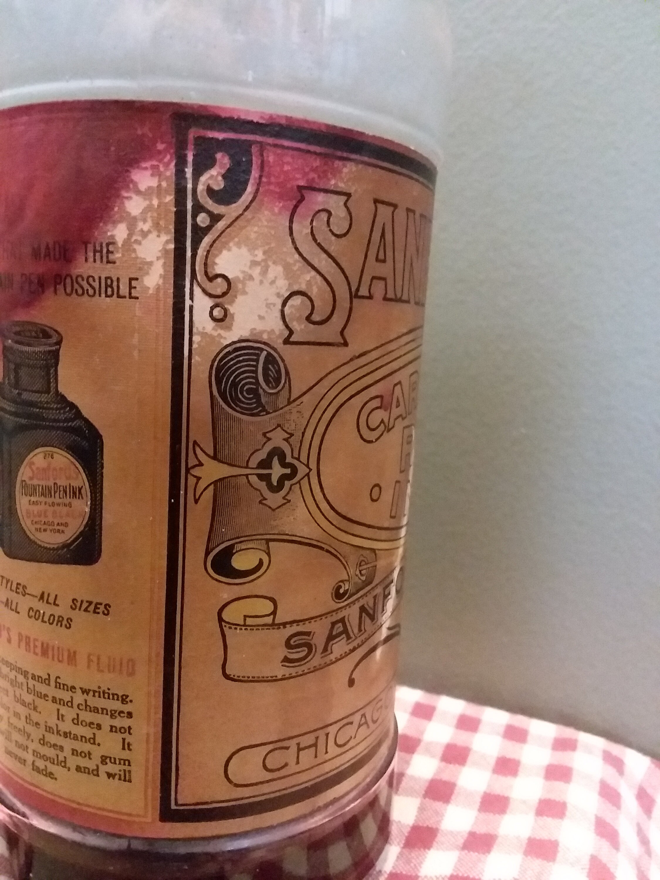 Antique Sanfords Paper Labeled Master Ink Bottle - Etsy