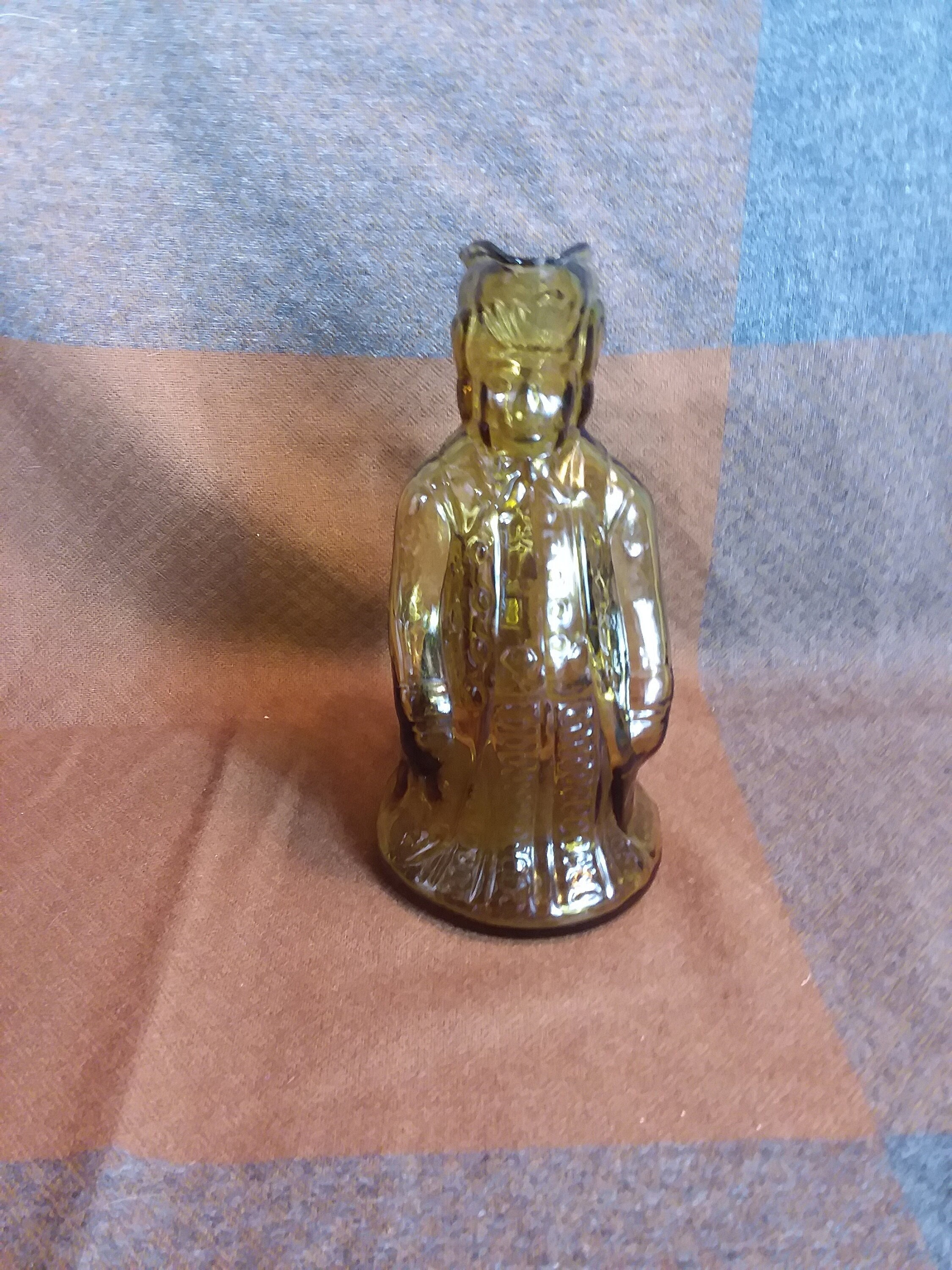 Vintage Amber Figural Glass Pitcher/syrup Pitcher Colonial Man | Etsy