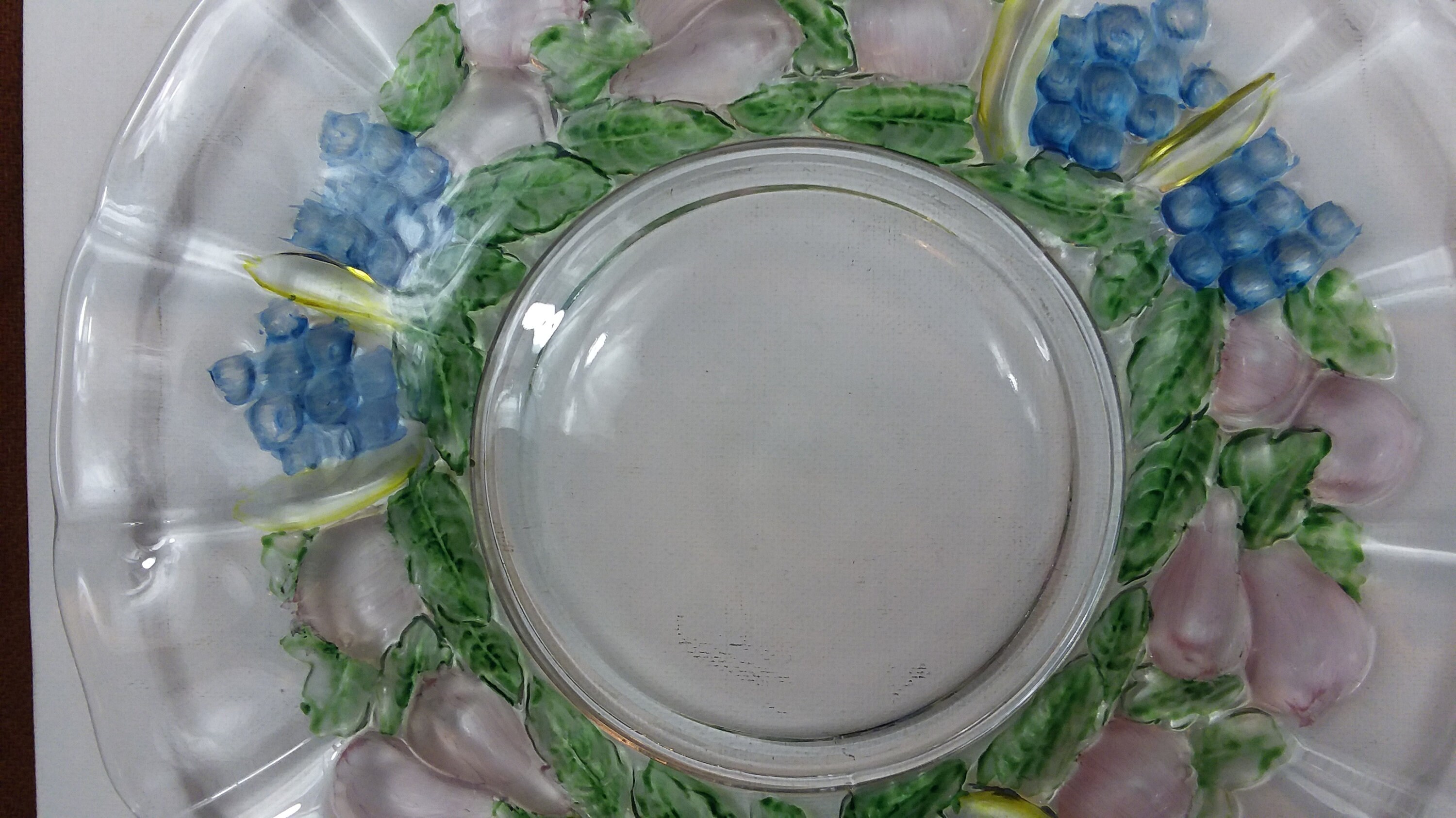 Antique Pattern Decorated Goofus Glass Plate Intaglio Pear & - Etsy