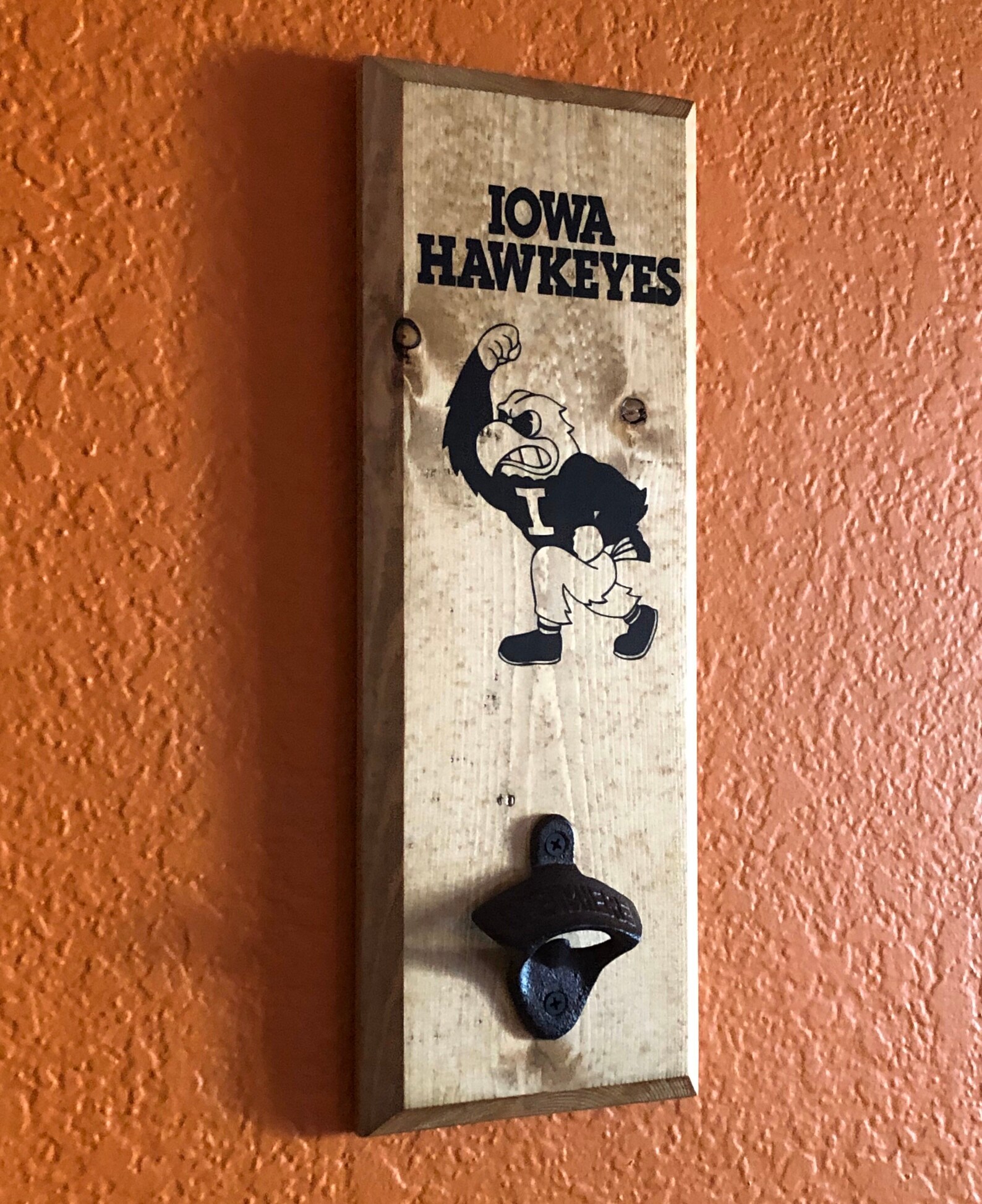 Iowa Hawkeyes Bottle Opener Beer Bottle Opener Iowa Wood Sign - Etsy