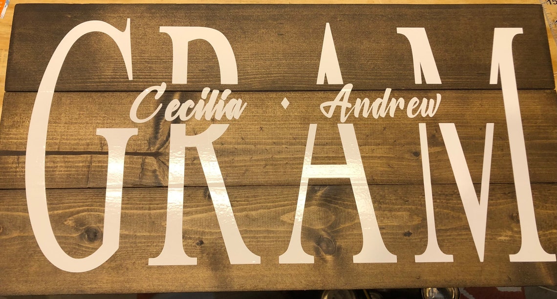 Personalized Grandma Gift Grandma Sign Gift for Grandma Rustic - Etsy