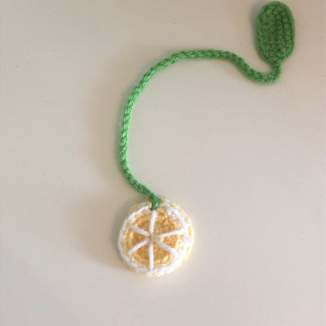 Crochet Lemon Slice Bookmark Product Only - Etsy