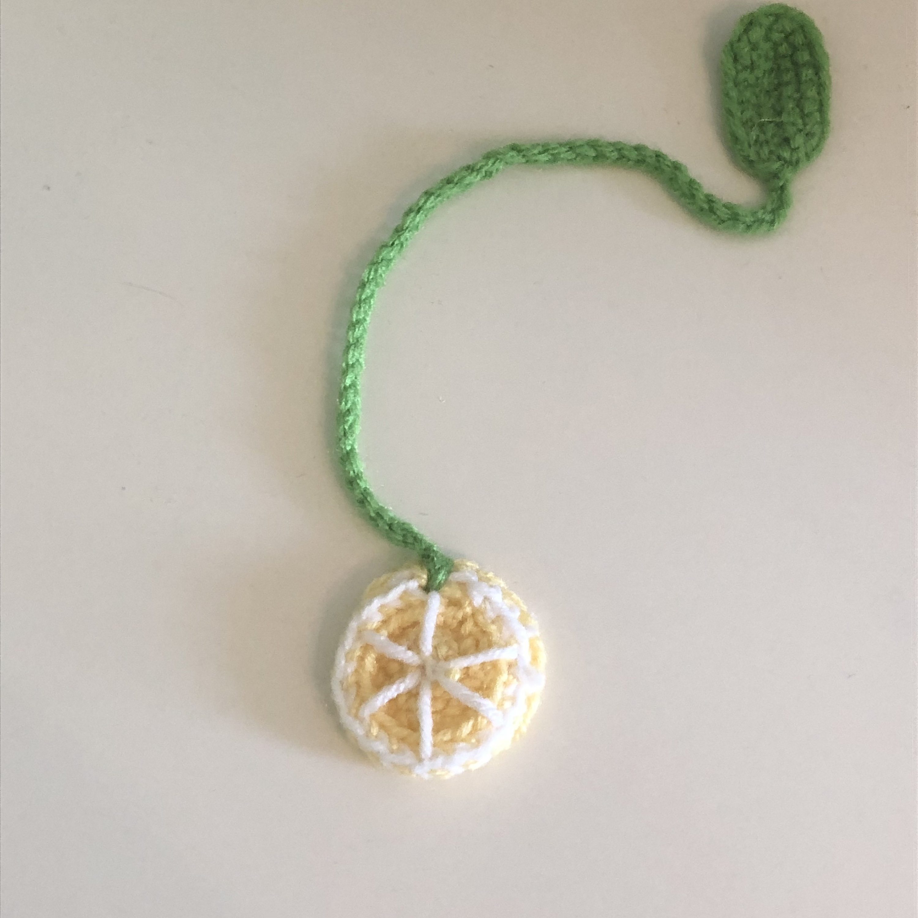 Crochet Lemon Slice Bookmark Product Only - Etsy