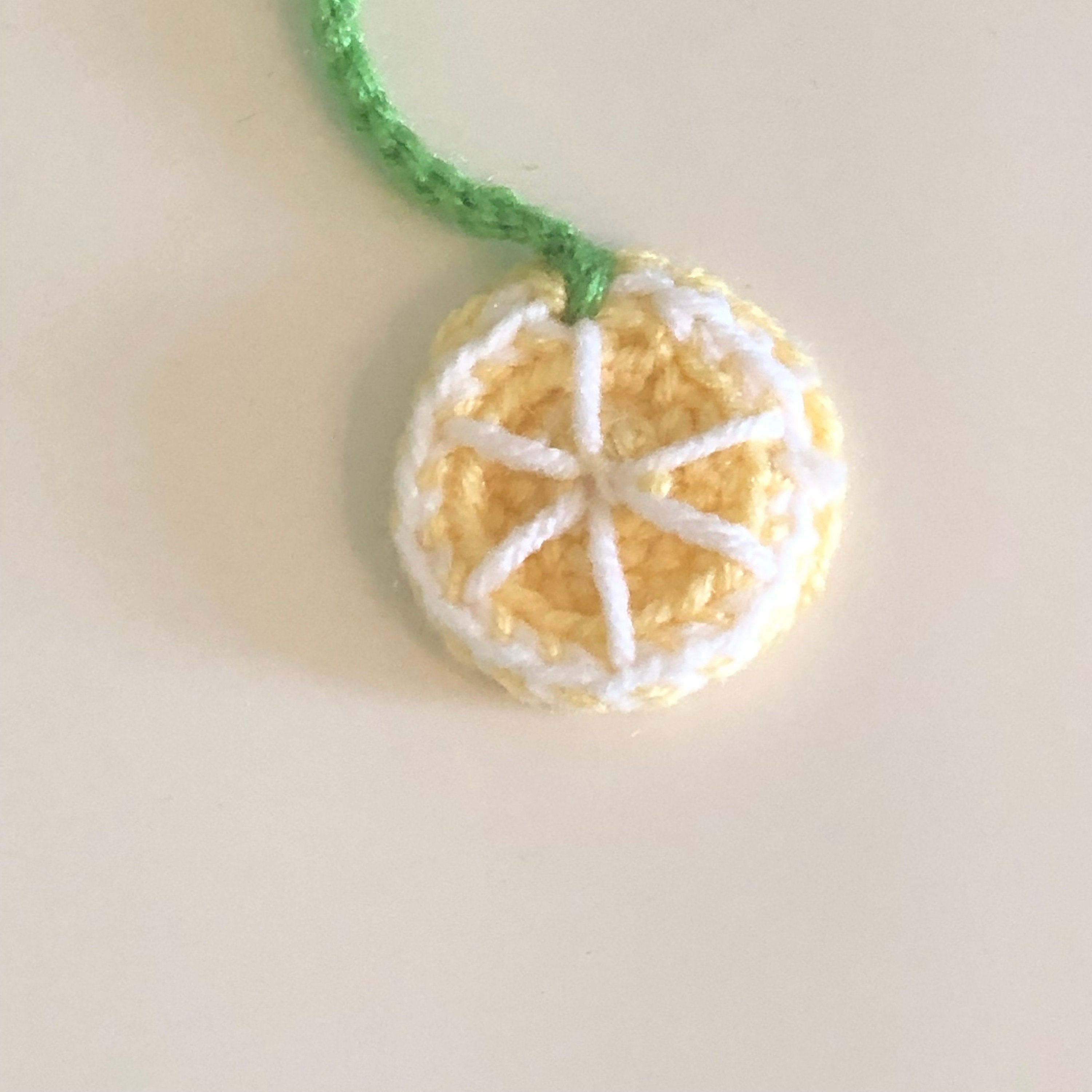 Crochet Lemon Slice Bookmark Product Only - Etsy