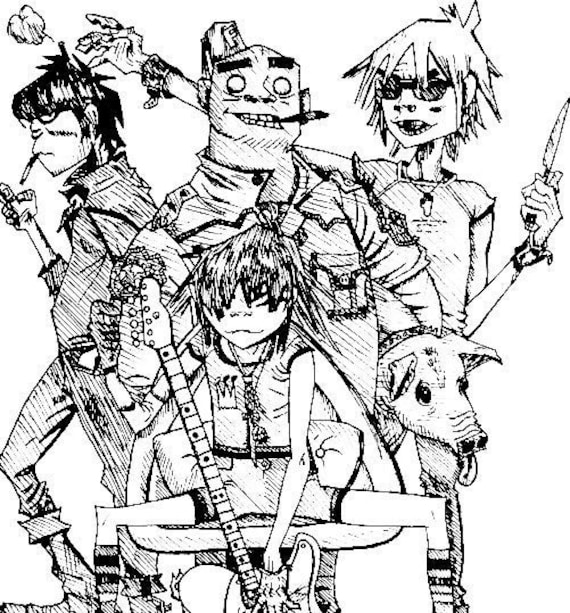 Gorillaz Print | Etsy