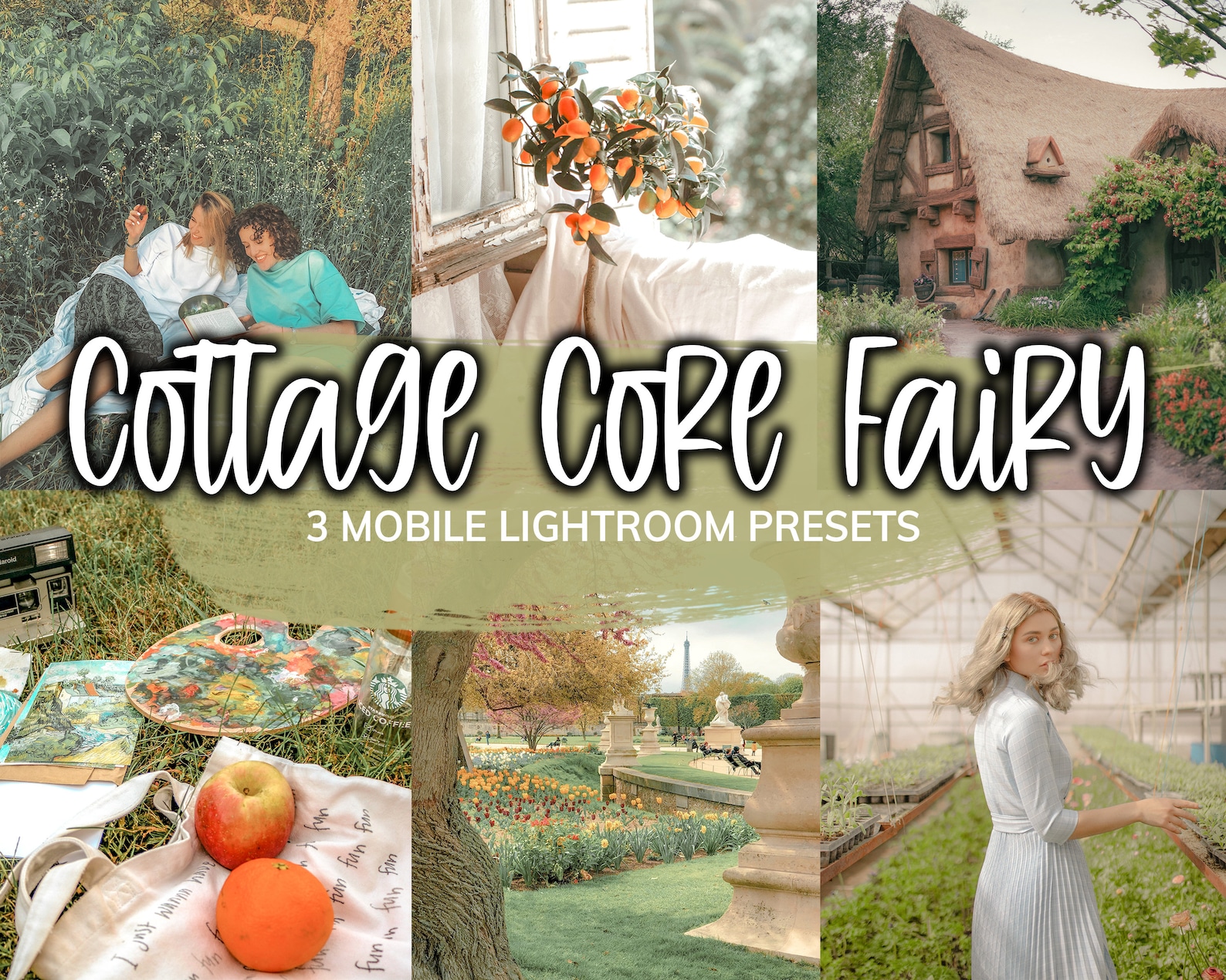 3 Cottage Core Fairy LIGHTROOM Mobile Presets, Presets, Cottage Core ...