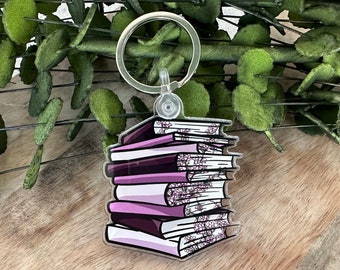 Bookaholic Acrylic Keychain Keychains for Readers Bookish - Etsy