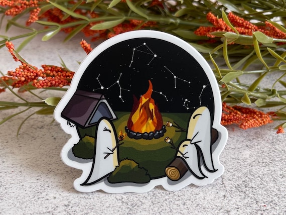 Camping Sticker Campfire Sticker Ghost Story Sticker | Etsy