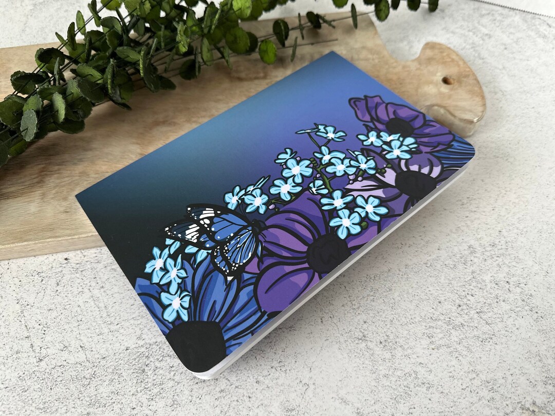 Floral Notebook 8x5, Spring Notebook, Spring Gift, Lined Journal ...