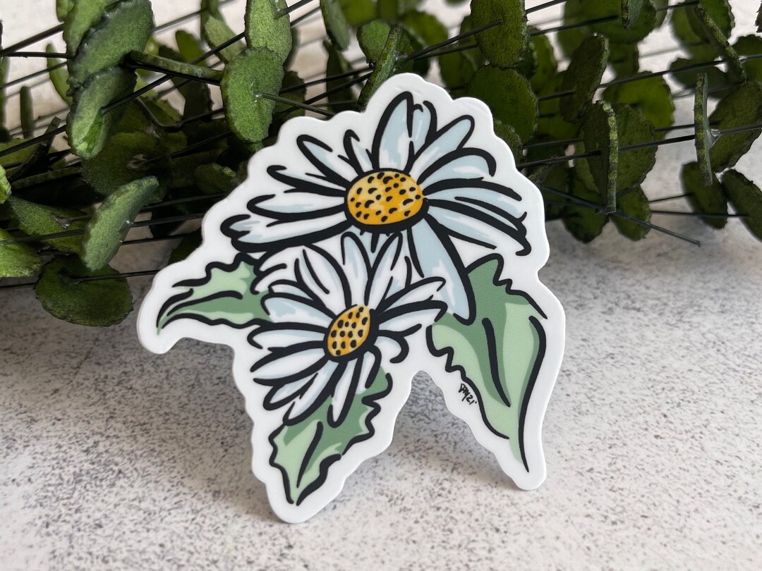 Daisy Sticker Floral Sticker Daisy Decal Flower Decal - Etsy
