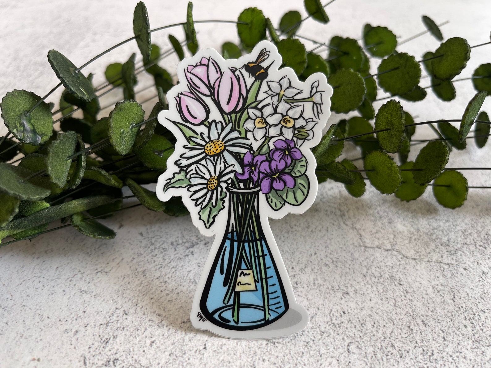 Science Sticker Set, Erlenmeyer Flask Sticker, Test Tube Decal, Women ...