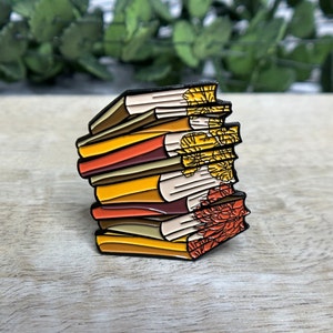 Book Enamel Pin Set, Book Lovers Gift, Reading Enamel Pin, Readers Gift ...