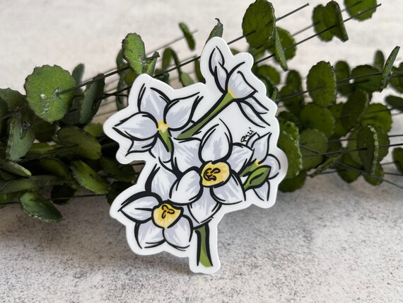 Stickers, Labels & Tags Paper & Party Supplies White Flower Decal ...