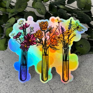Test Tube Sticker, Science Sticker, Chemistry Sticker, Holographic ...