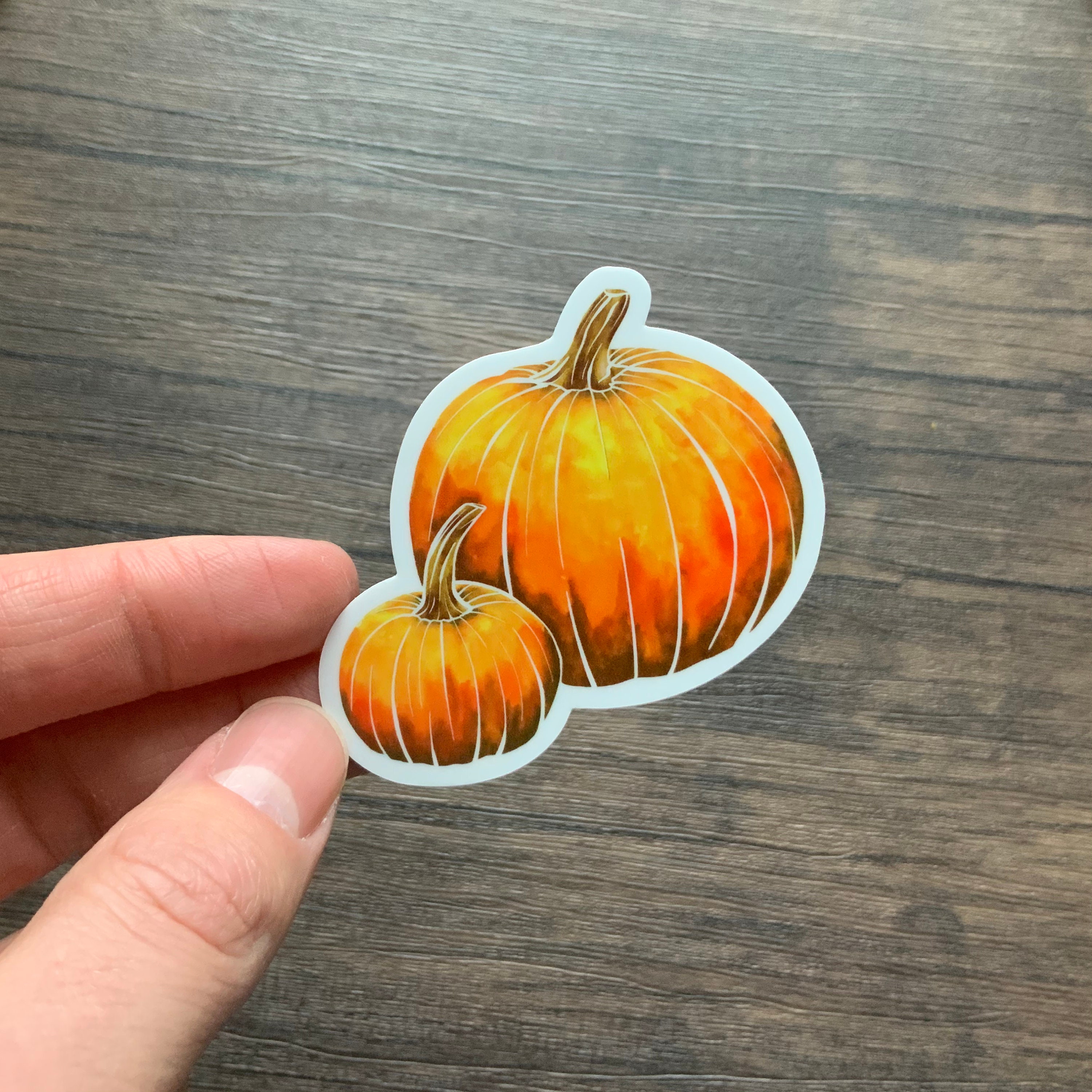 Fall Vinyl Sticker Pumpkins Sticker Watercolor Sticker - Etsy