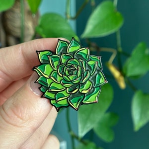 Succulent Enamel Pin Set, Plant Enamel Pins, Succulent Lapel Pins, Cute ...