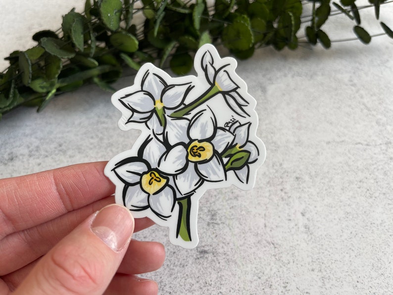 Stickers, Labels & Tags Paper & Party Supplies White Flower Decal ...