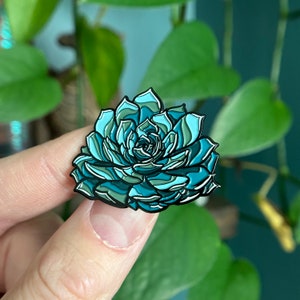 Succulent Enamel Pin Set, Plant Enamel Pins, Succulent Lapel Pins, Cute ...