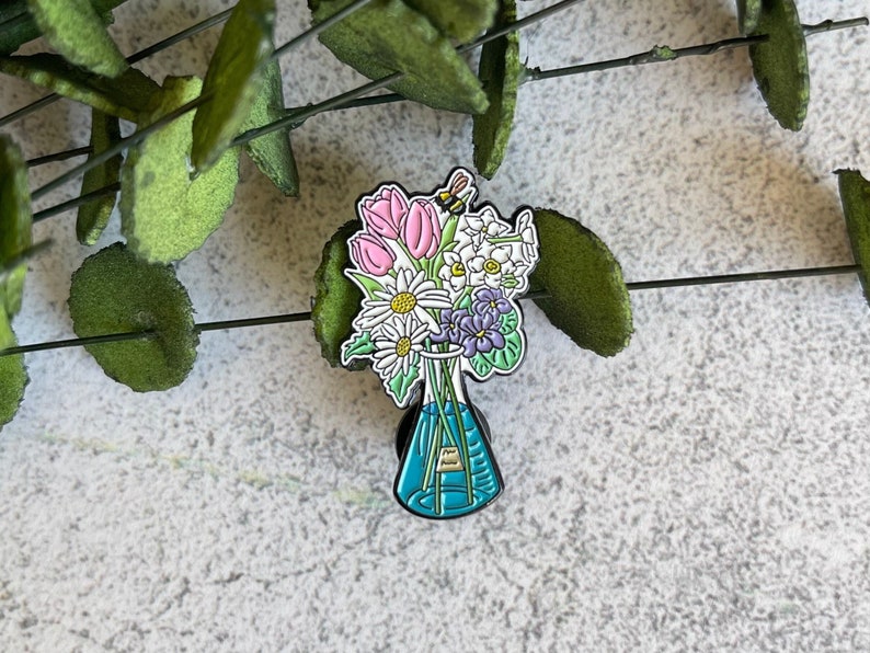 Science Enamel Pin Chemistry Pin Floral Enamel Pin STEM - Etsy