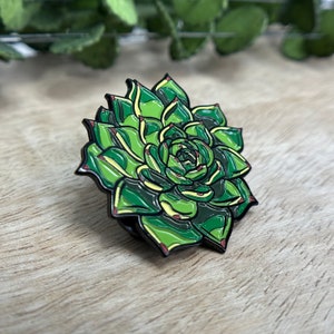 Succulent Enamel Pin Set, Plant Enamel Pins, Succulent Lapel Pins, Cute ...