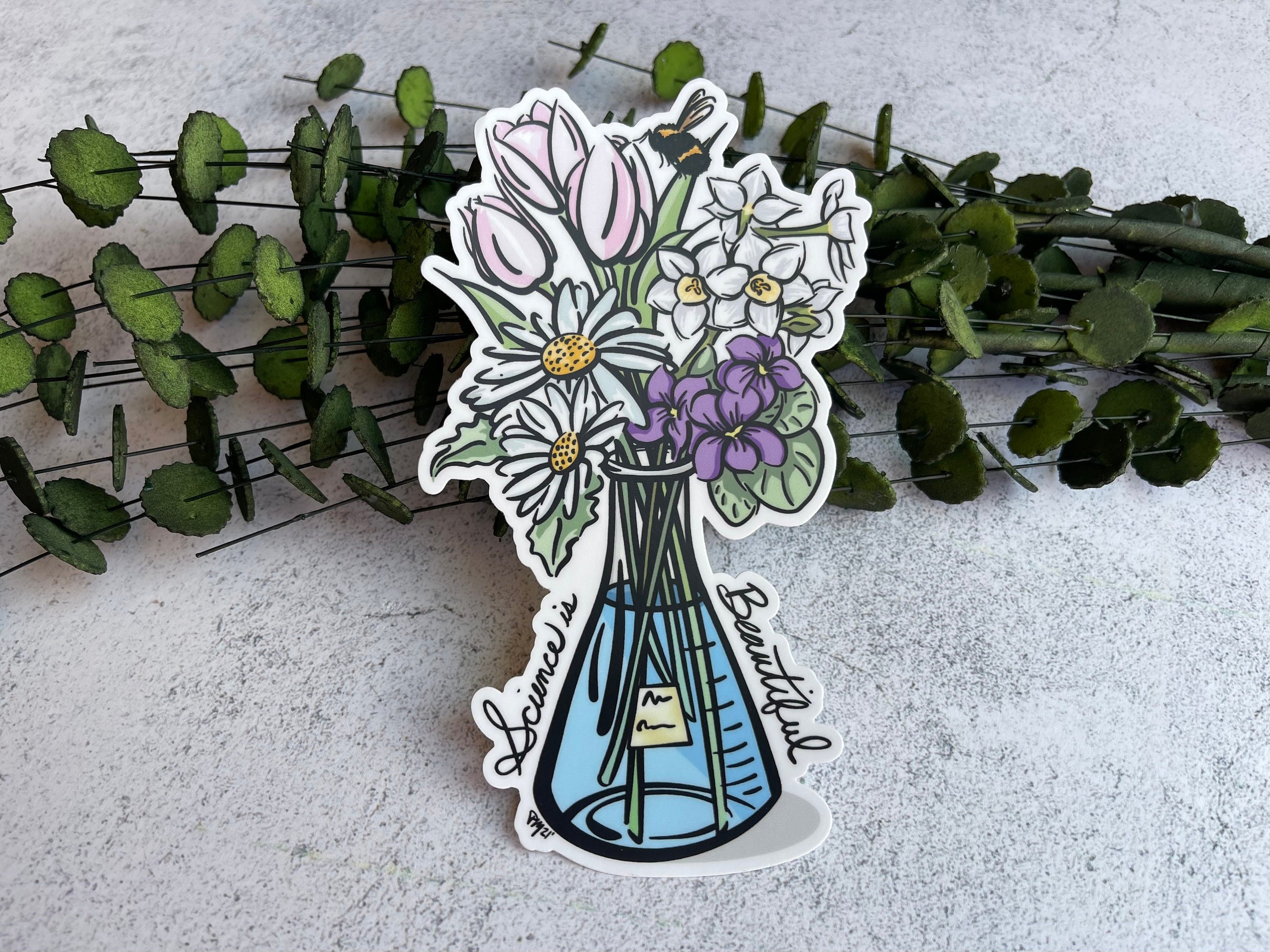Science Bumper Sticker Flower Bumper Sticker STEM Bumper - Etsy