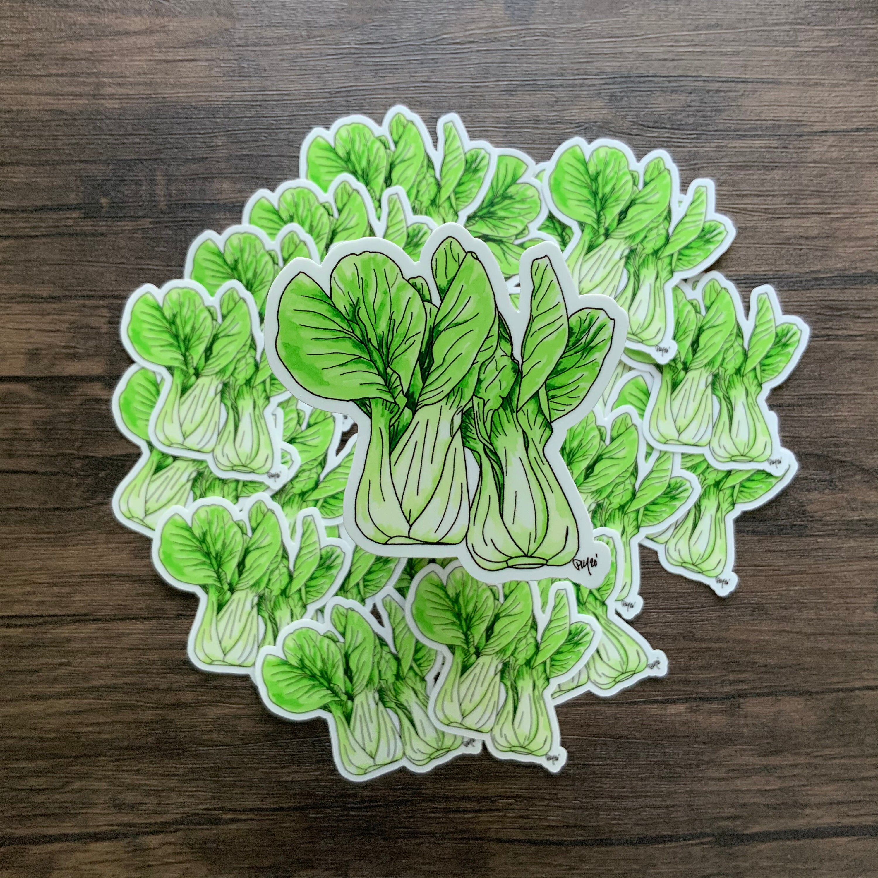 Gemüse Vinyl Sticker Bok Choy Sticker Aquarell Sticker - Etsy.de