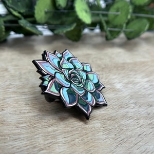 Succulent Enamel Pin Set, Plant Enamel Pins, Succulent Lapel Pins, Cute ...