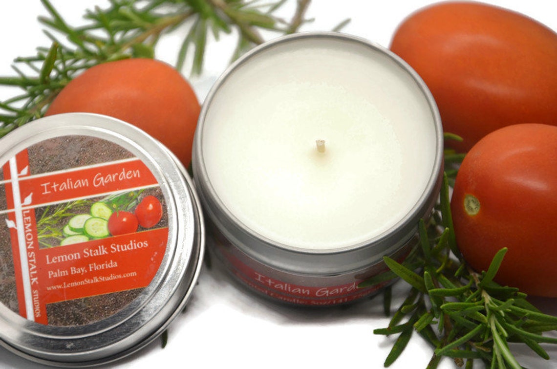 Scented Candle Italian Garden 5oz Hand Poured Italian - Etsy