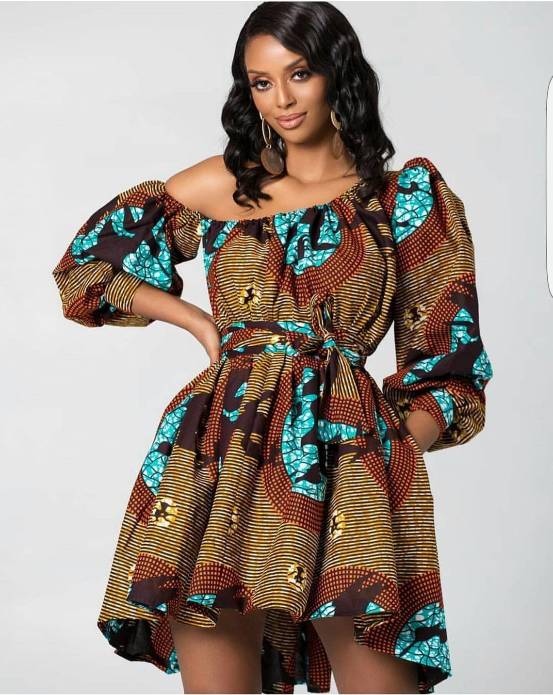 African midi dressAfrican short dressAfrican women | Etsy