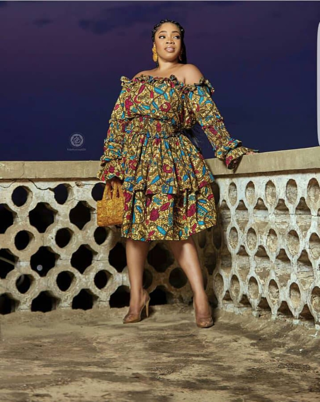 African Three Quarter Length Dress,african Midi Dress,african Mini ...