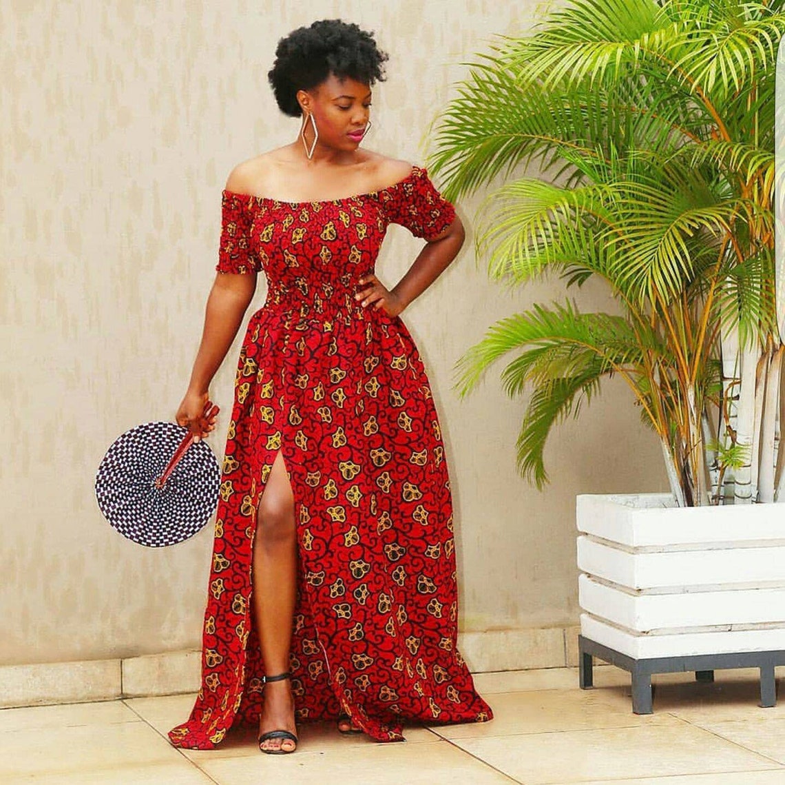 African red dressAfrican women clothingAfrican maxi | Etsy