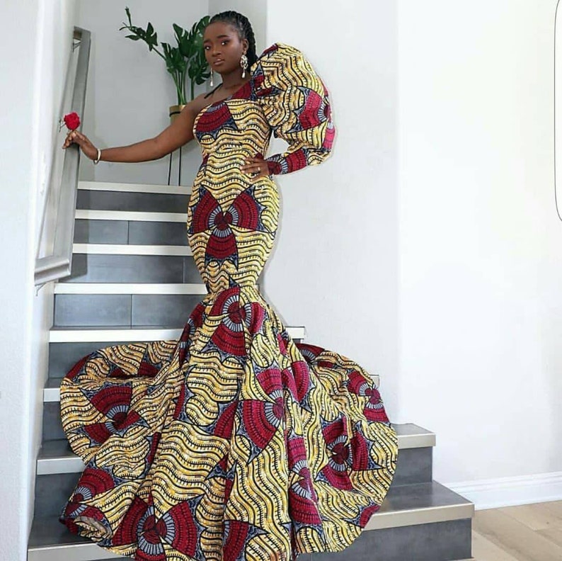 African mermaid dressAfrican Print Prom DressAfrican special | Etsy