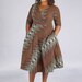 African Three Quarter Length Dress,african Midi Dress,event Dress,dress ...