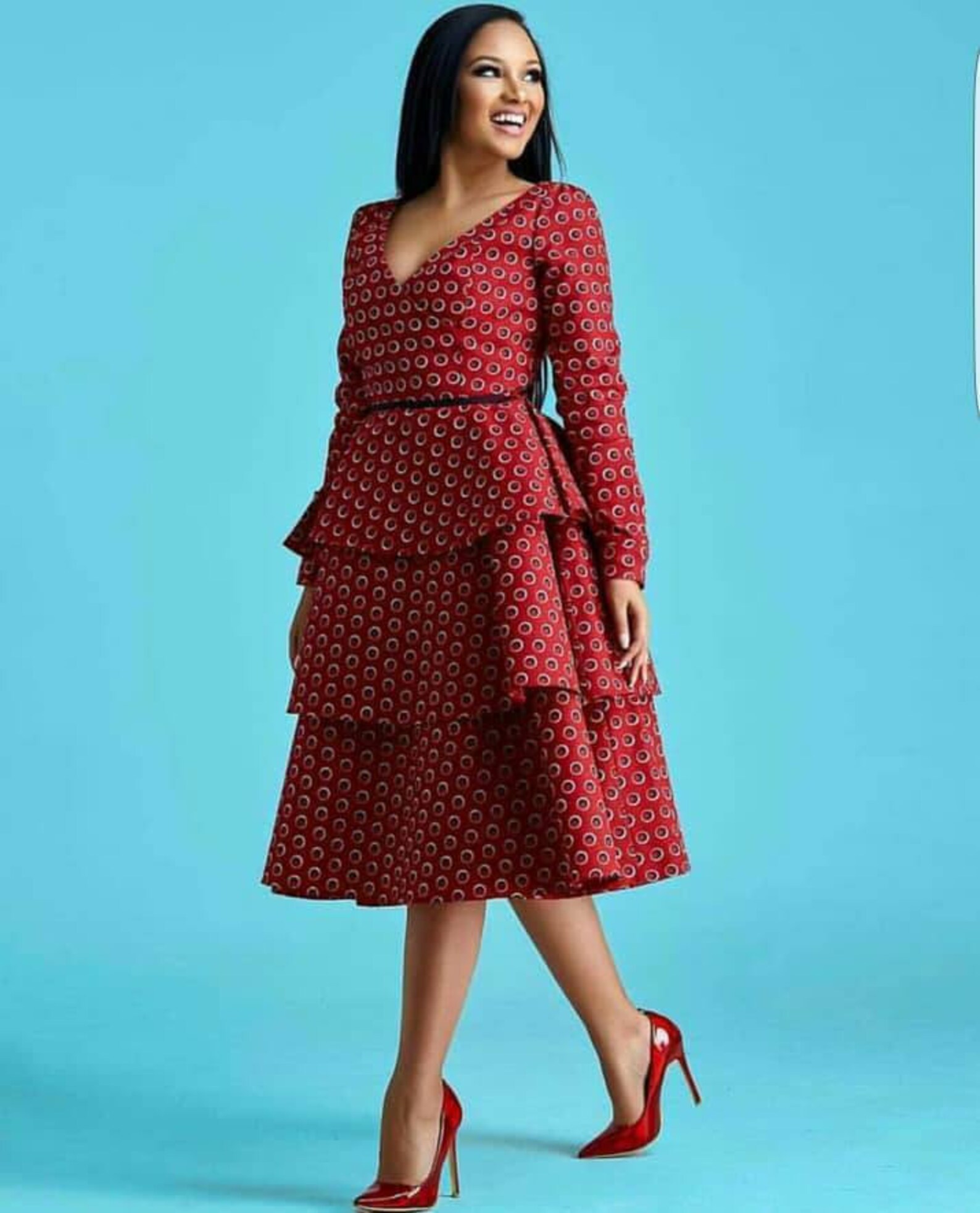 Red African Dressafrican Clothing for Womenafrican Short - Etsy