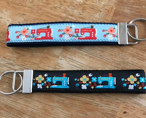 Key Wristlet: Sewing Machines Key Fob Key Chain Singer Sewing - Etsy