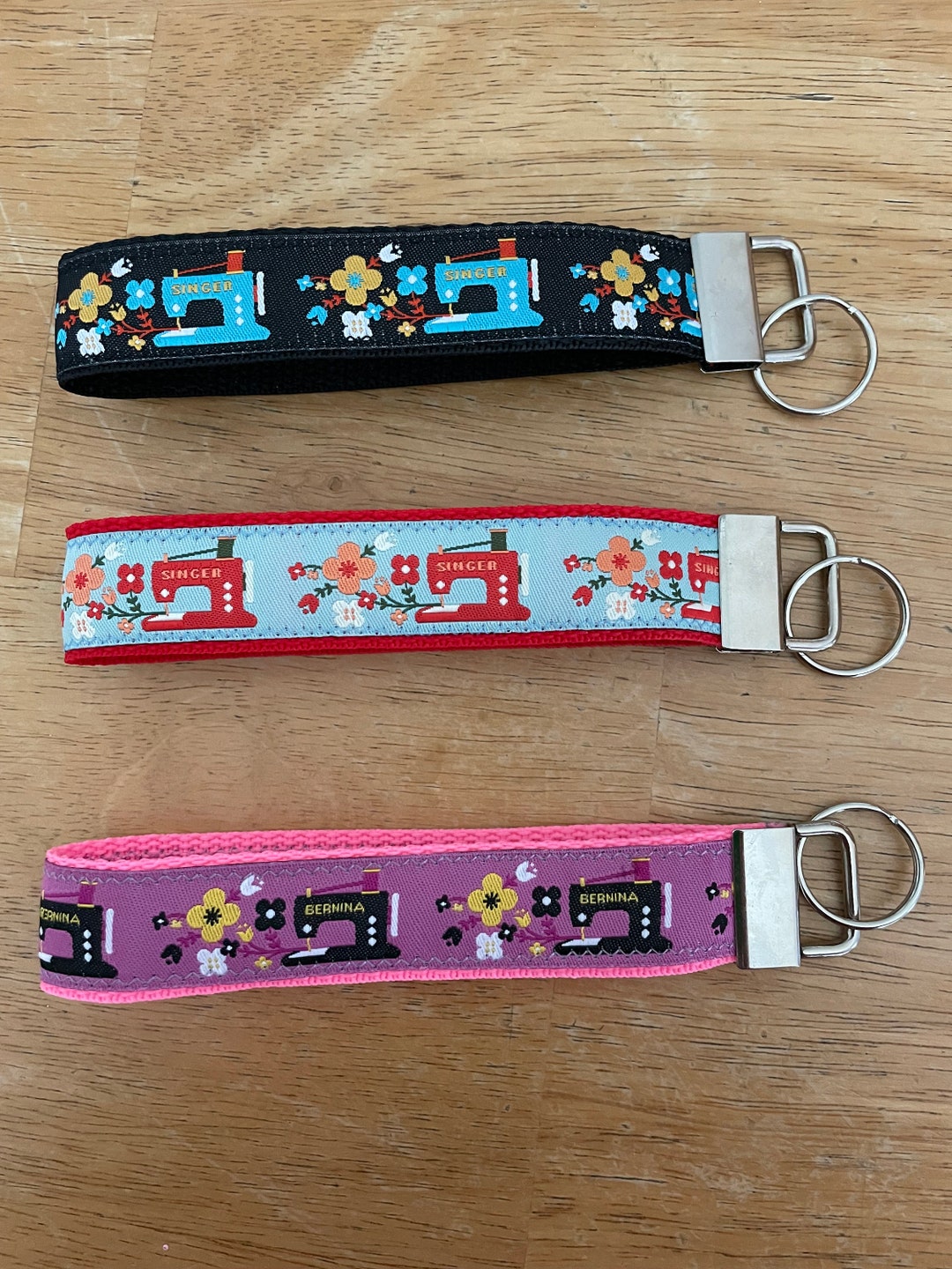 Key Wristlet: Sewing Machines Key Fob Key Chain Singer Sewing Machine ...