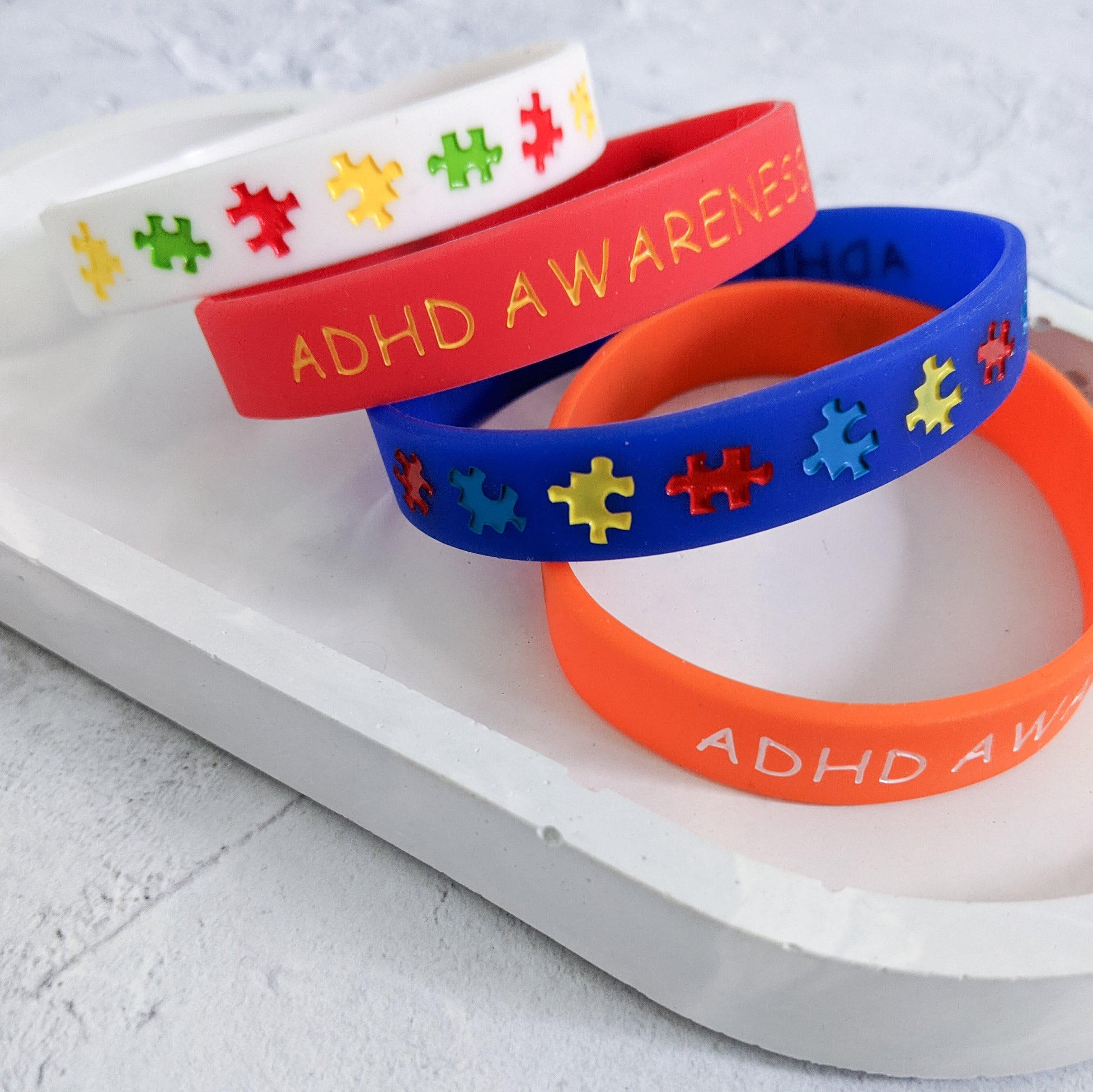 ADHD Awareness Wristband | ASD Colourful Puzzle | Medical Alert ...