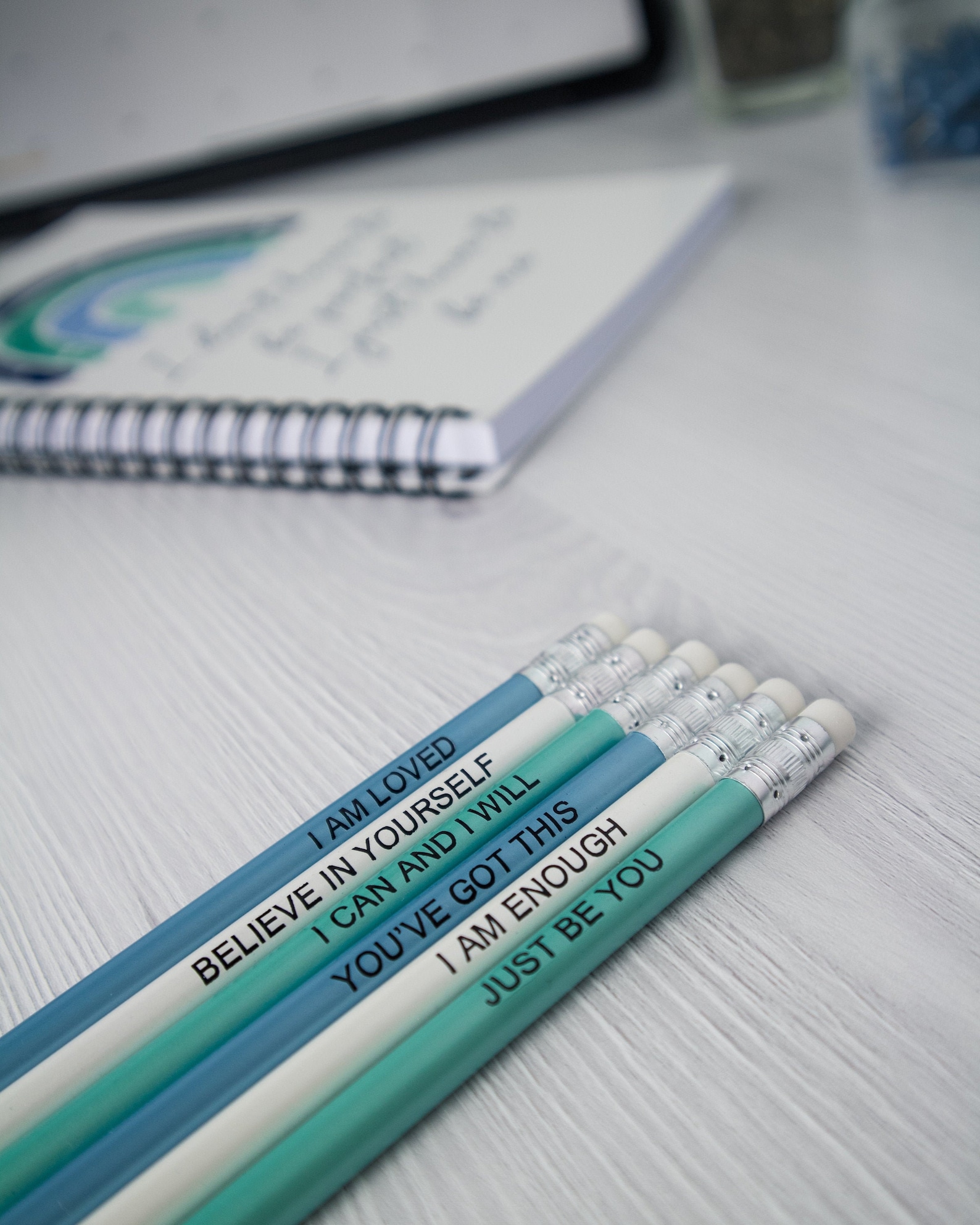 Set of 6 | Positivity Pencils | Positive Affirmation Pencils | Mental ...