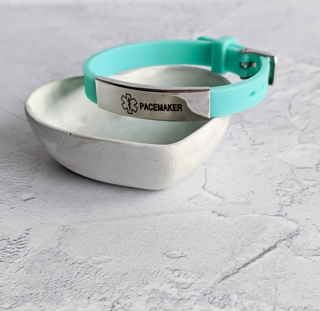 Pacemaker Alert Adjustable Medical Wristband | Silicone Bracelet ...
