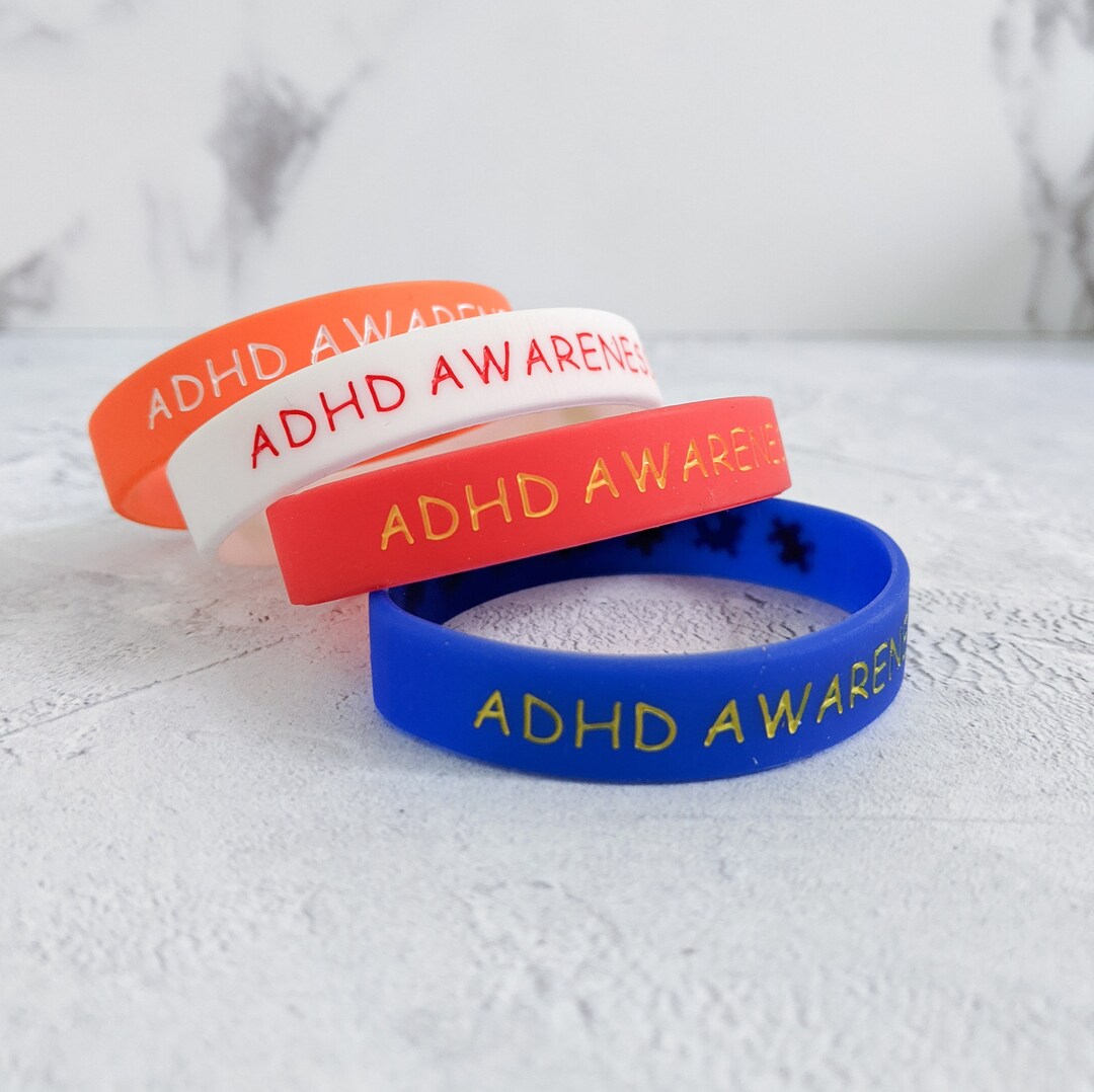 Set of 4 | ADHD Awareness Wristbands | ASD Colourful Puzzle | Medical ...