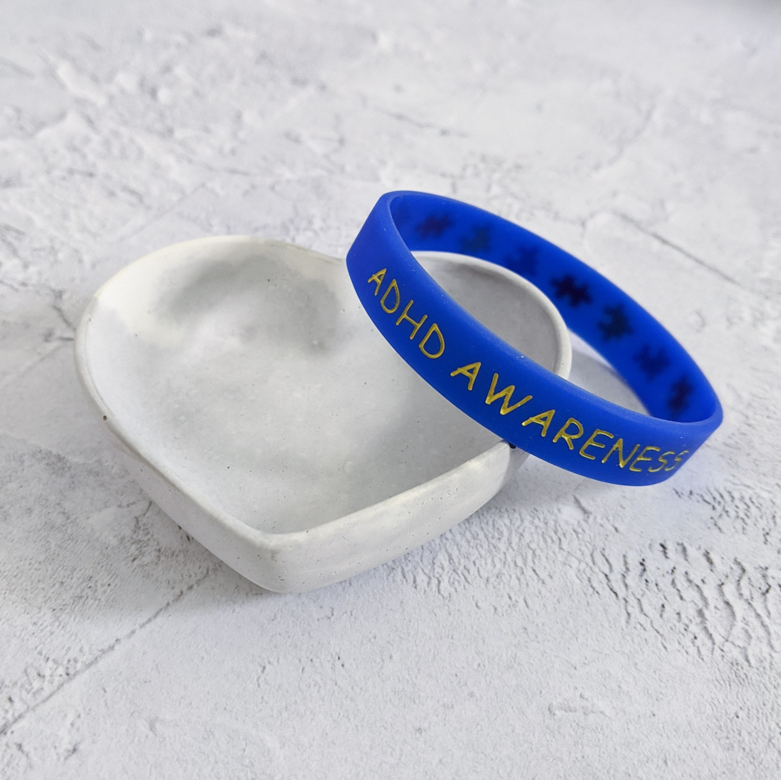 Set of 4 ADHD Awareness Wristbands ASD Colourful Puzzle | Etsy