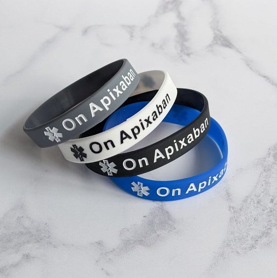 On Apixaban Alert Wristband Blood Thinner Deep Vein - Etsy
