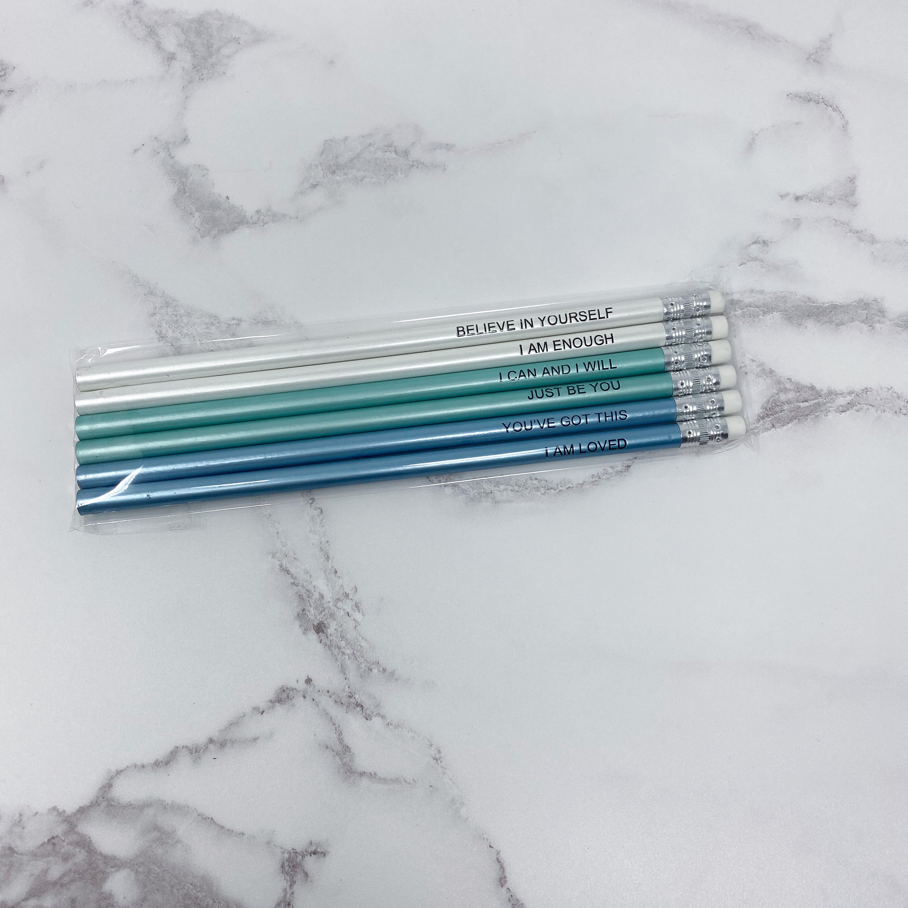 Set of 6 | Positivity Pencils | Positive Affirmation Pencils | Mental ...