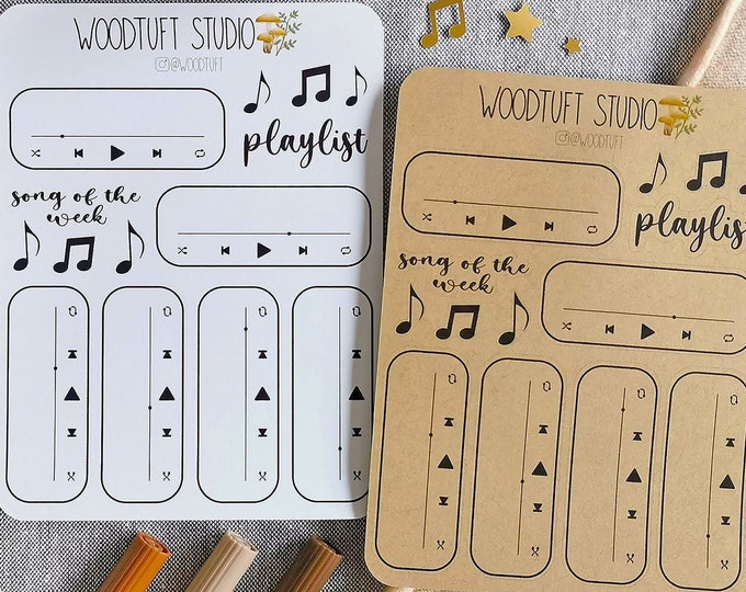 Personalized Playlist Sticker Sheet for Dot Grid Journal or Bullet ...