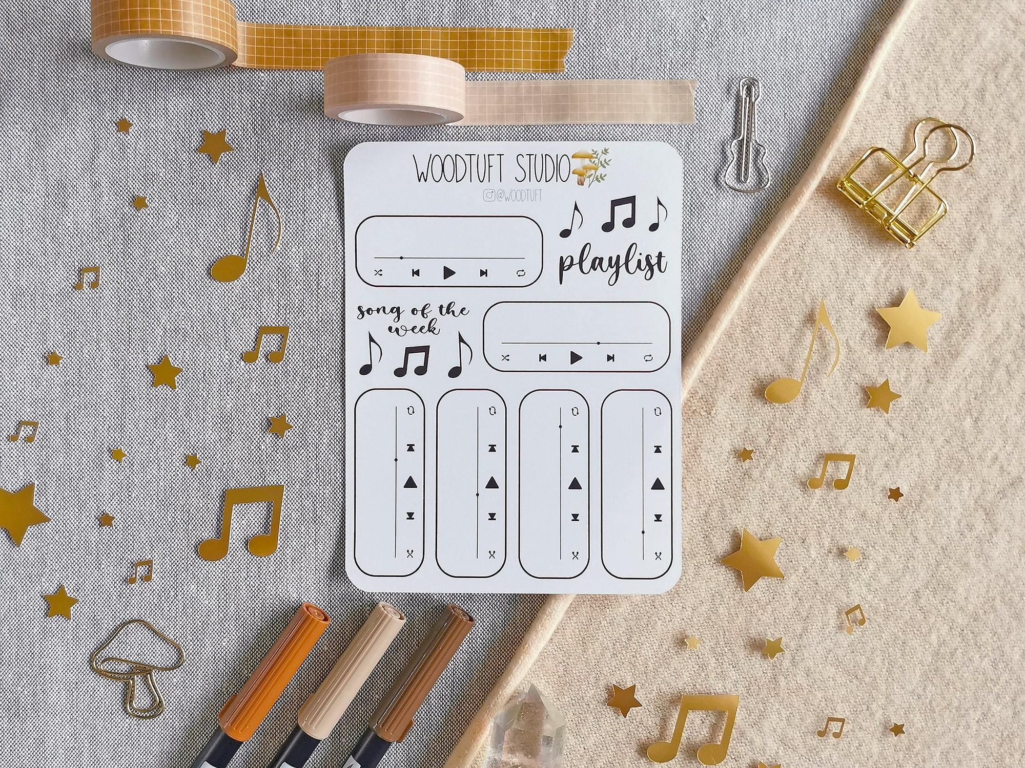 Personalized Playlist Sticker Sheet for Bullet Journal Planner - Etsy UK