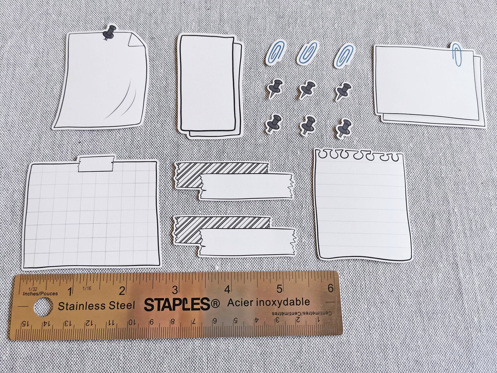 Memo Notepad Kraft Sticker Flakes for Bullet Journal or - Etsy