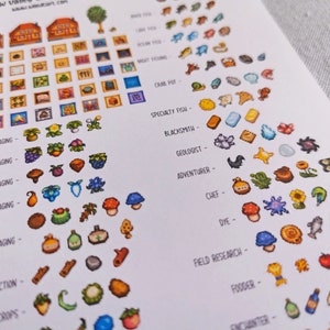 Stardew Valley Checklist Printable With Stickers - Etsy