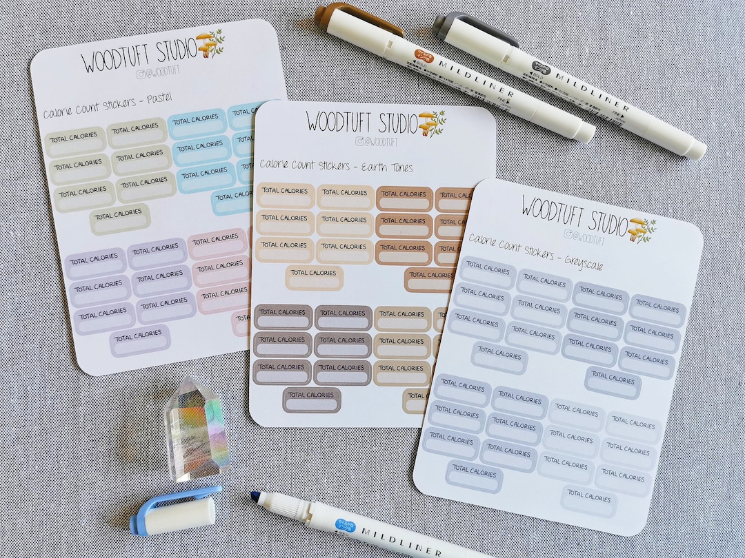 Calorie Count Fitness Stickers - Functional CICO Weight Loss Trackers ...